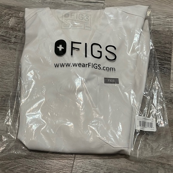 Figs | Tops | Figs Xxs White Catarina Used Light Stains | Poshmark